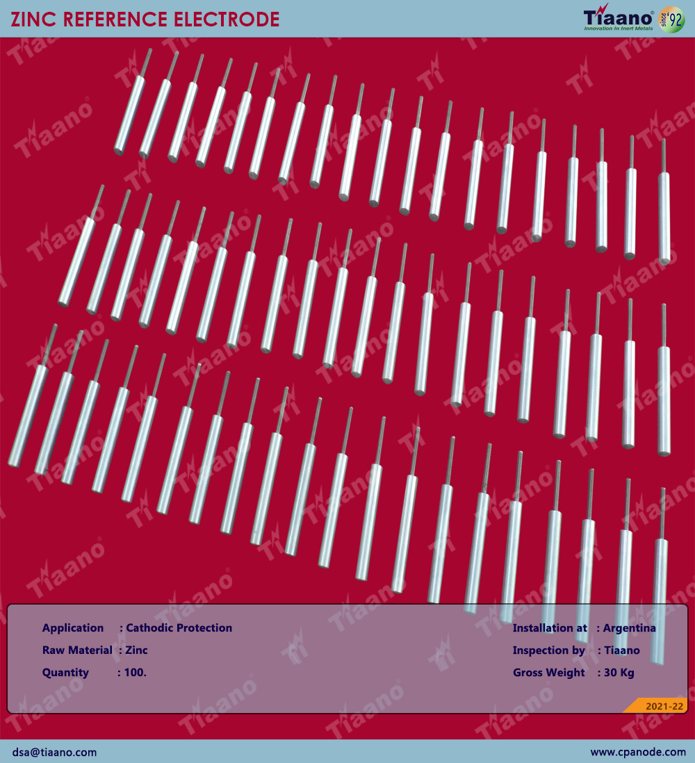 ZINC REFERENCE ELECTRODE FOR CATHODIC PROTECTION