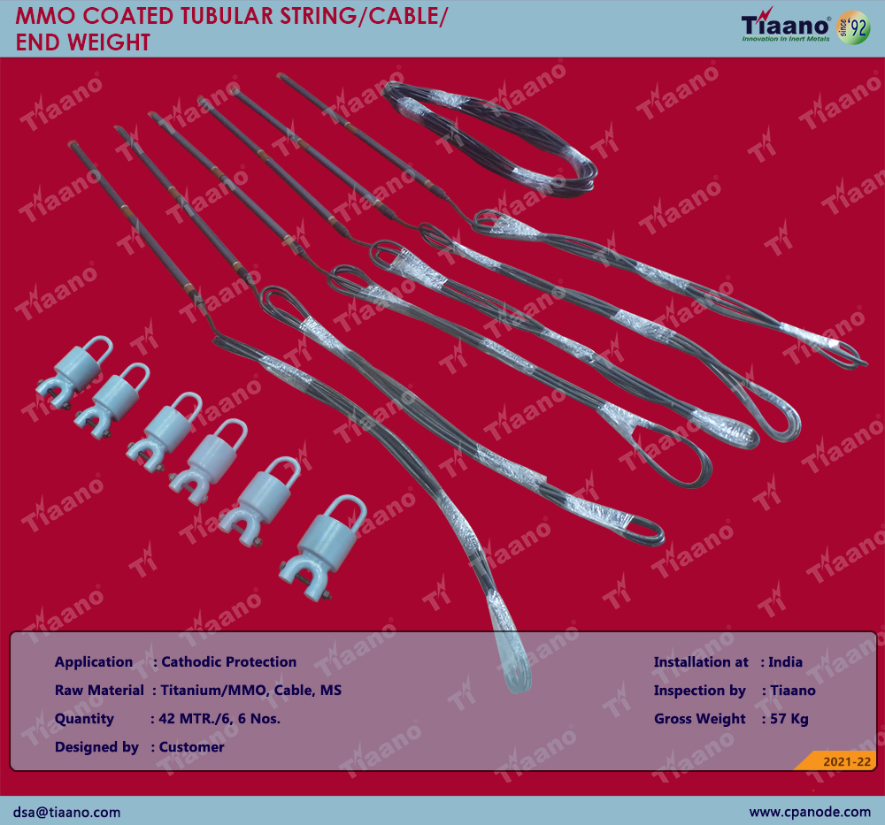 Manufacturing and Supply of Tubular String/Cable for Cathodic Protection