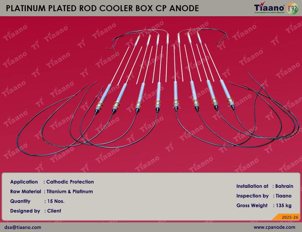 Platinum Plated Rod Cooler Box CP Anode for Cathodic Protection – Manufactured Excellence ...